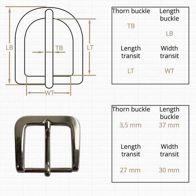 Buy your Belt buckle 30 mm silver 30 mm online