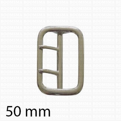 Buy your Center bar buckle with two pins silver 50 mm (e) online