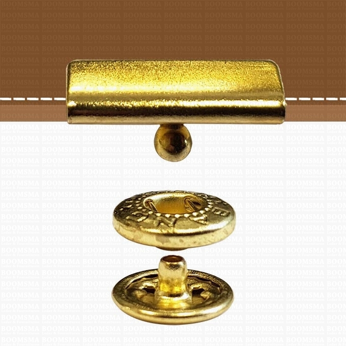 Buy your Jiffy bar snap gold small 2 cm wide (per 10 ) online