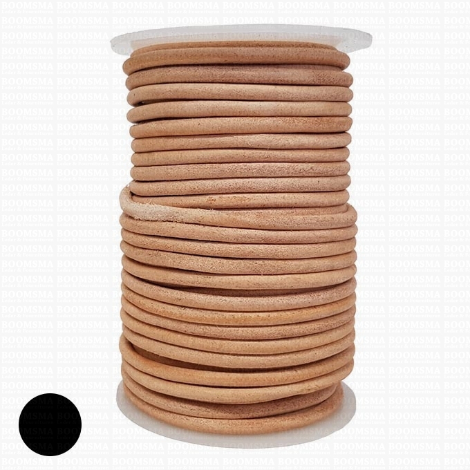Buy your Leather lace round Ø 4 mm roll natural Ø 4 mm, roll 25 meter ...