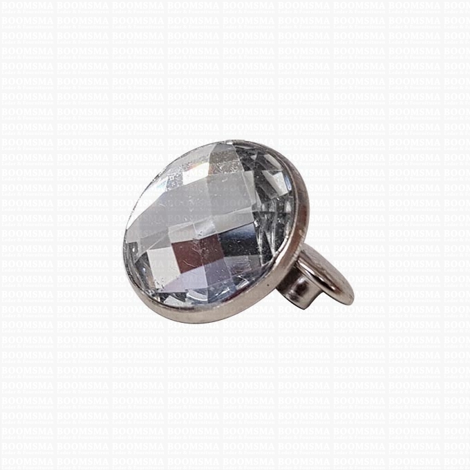 Buy your Synthetic crystal rivets large 16 mm round clear (ea) online