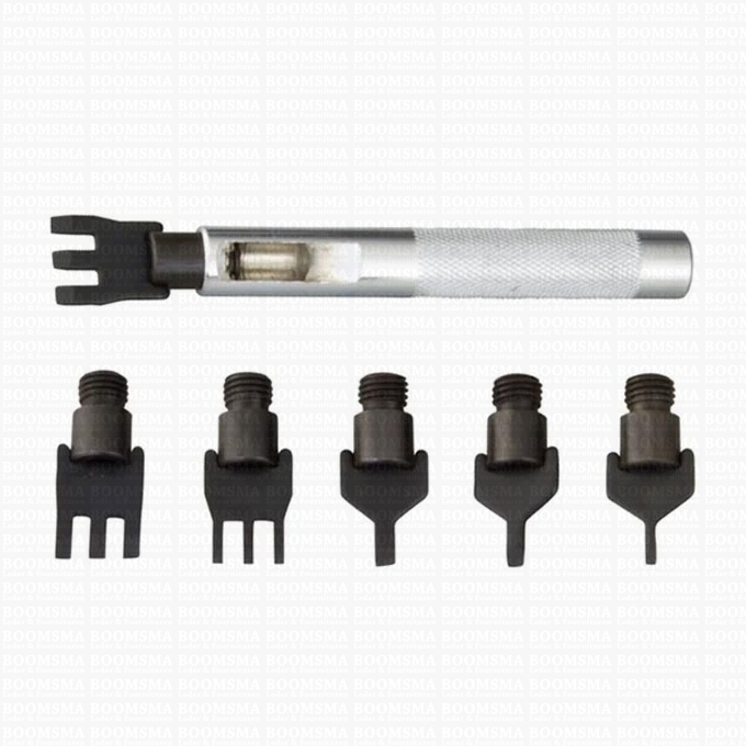 Vlechttanden vlechttanden set , 3 × ééntanden, 3 × drietanden en 1 ...